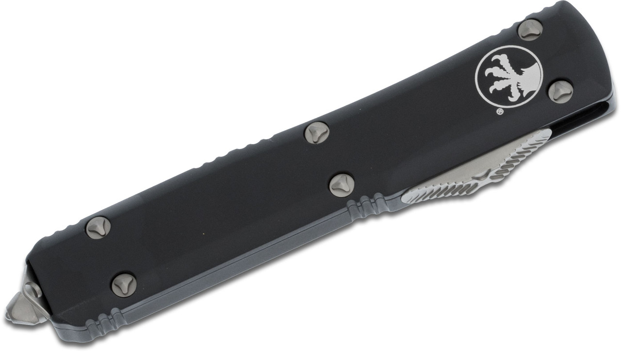 Microtech 123-4 Ultratech Satin, Black Aluminum Handle