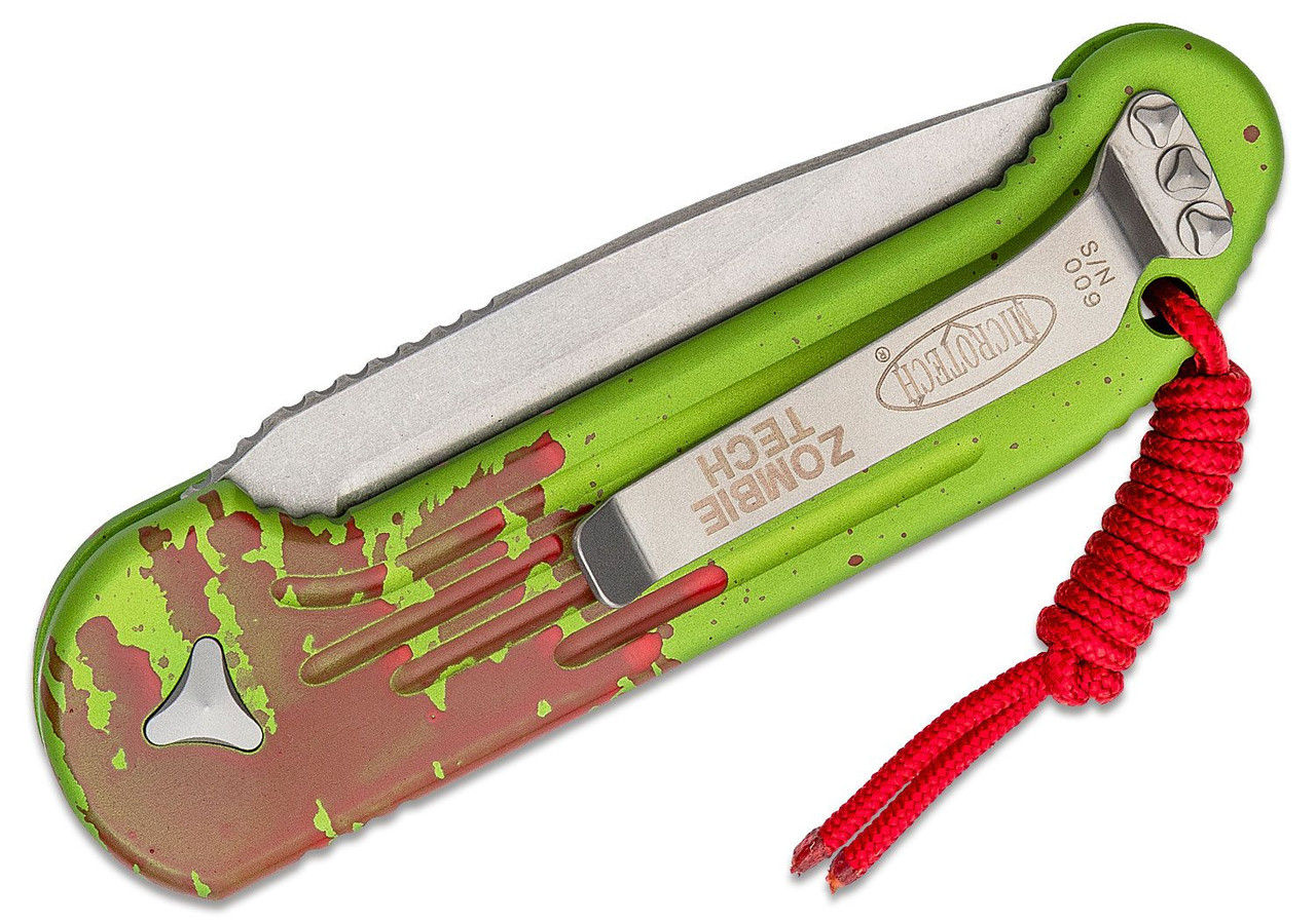 Microtech 135-10Z Zombie LUDT Stonewashed, Zombie Green