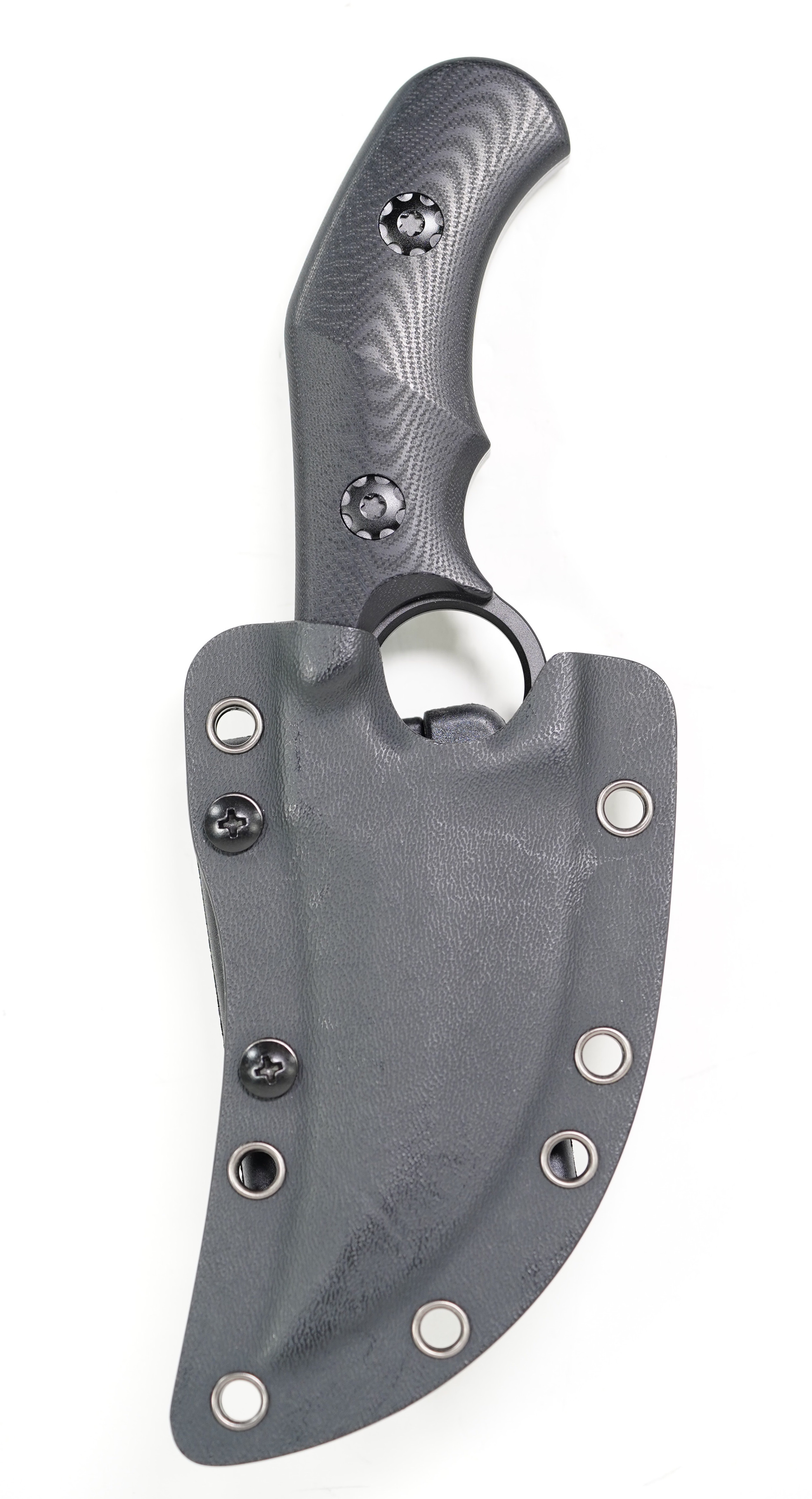 ADV Tactical K9 Fixed Blade, BLK G10 Handle w/ Kydex Sheath