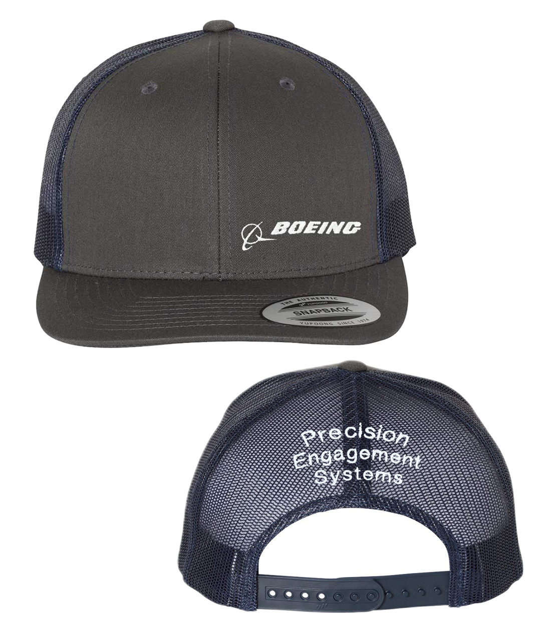 Retro Trucker Cap - Charcoal/Navy