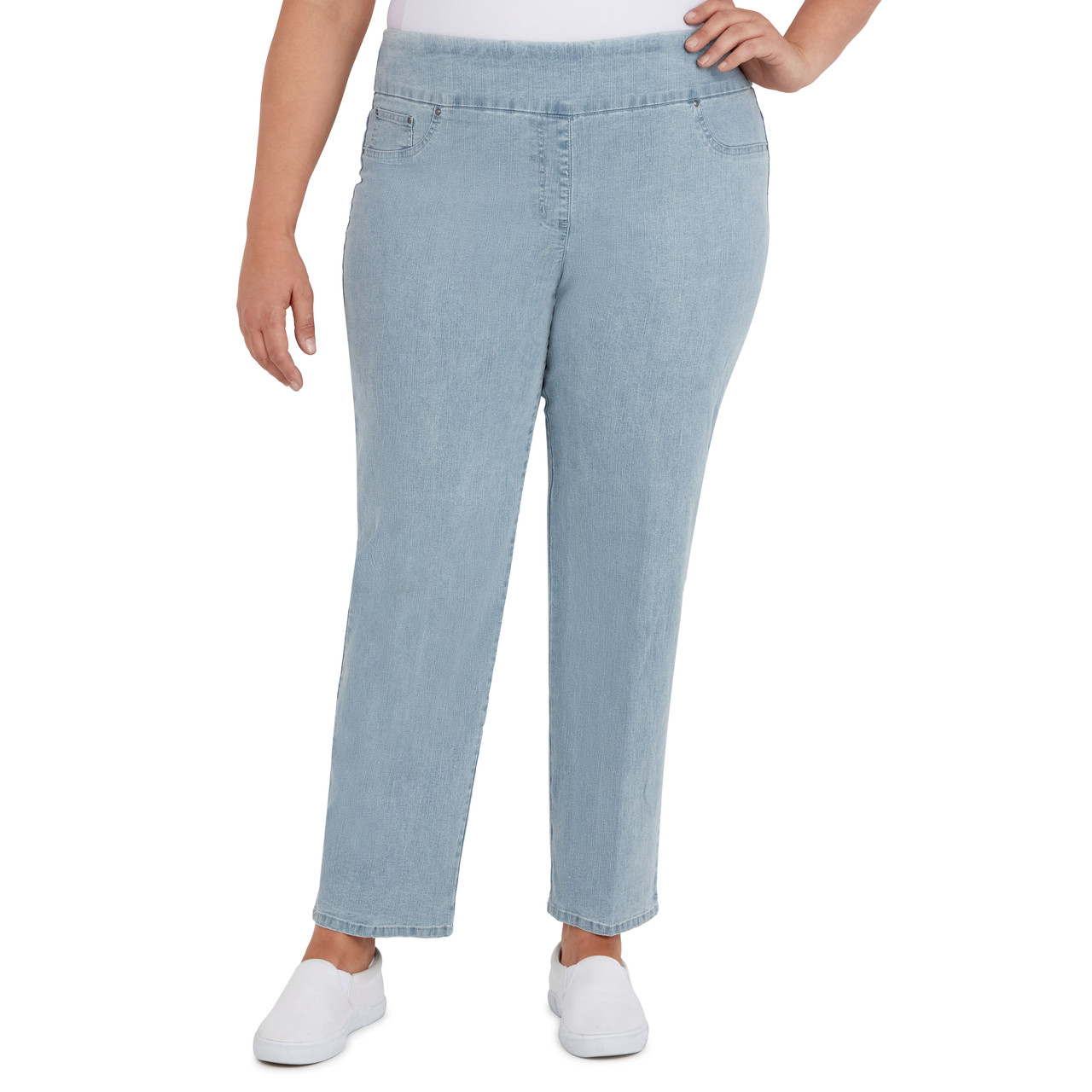 Plus Stretch Faux Pocket Jeans | Ruby Rd.