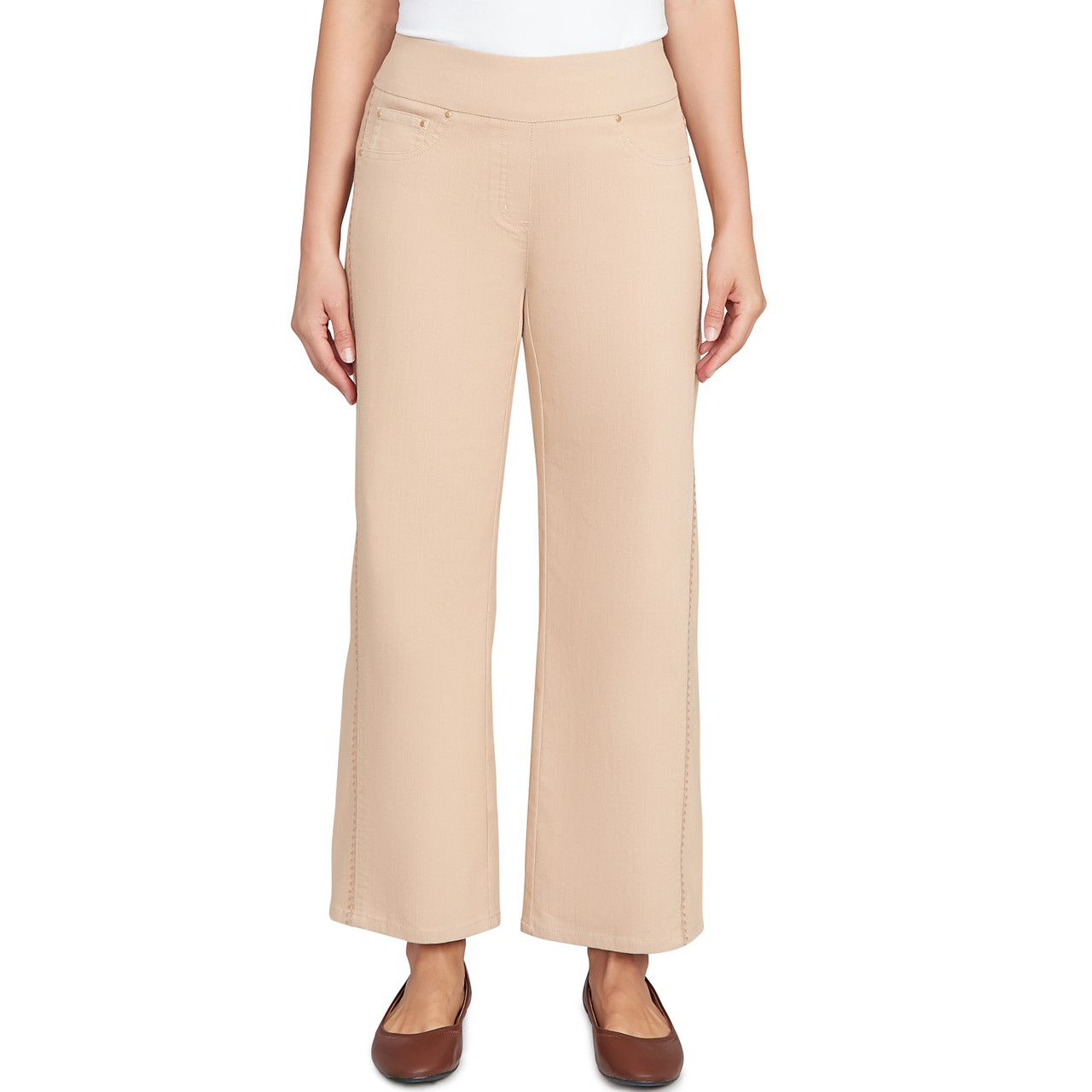 Women's Embroidered Stretch Pull-On Jeans | Ruby Rd.