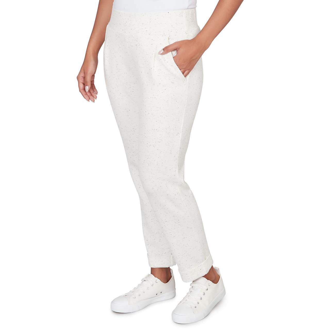 Petite Women's Ultra Soft Knit Cuffed Ankle Pant | Ruby Rd.