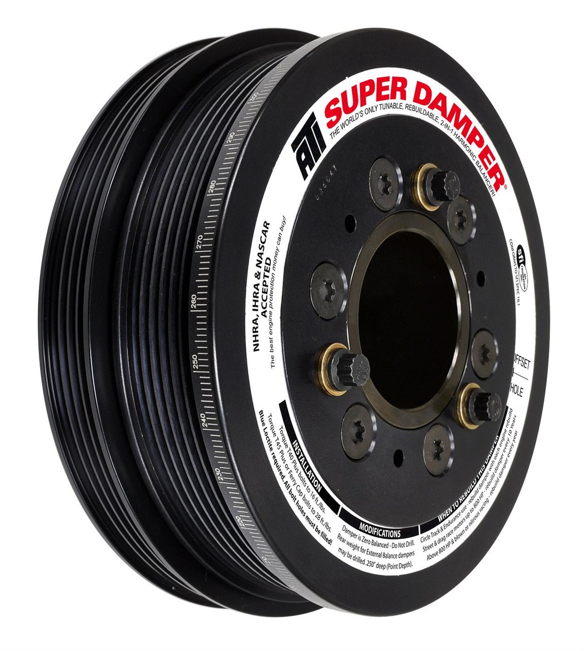 ATI Serpentine Super Damper GM LS1/LS2 F/V-Body Harmonic Balancer 6+4 ...