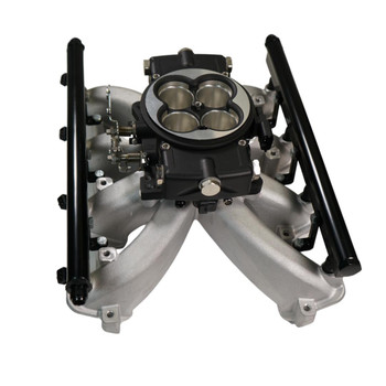 FiTech Retro LS 750 HP Throttle Body EFI Kit Matte Black w/ Cast LS1 ...