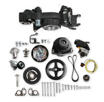 Holley LS Gen III/IV Mid-Mount Race Complete Accessory Drive Kit Black ...