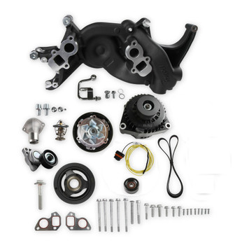 Holley LS Gen III/IV Mid-Mount Race Accessory Drive Kit Black - 20-187BK