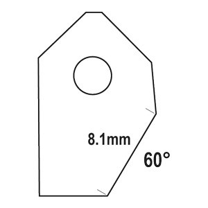 Goodson Single Angle Valve Seat Cutter Blade FT-60