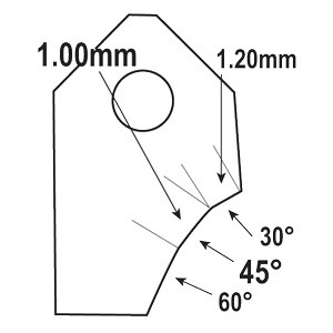 Goodson Valve Seat Cutter Blade Multi-Angle 45° FT-45039V1