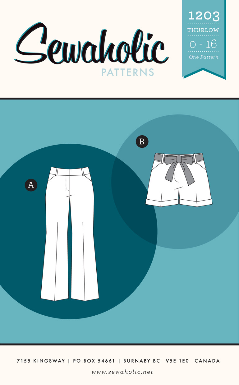 Thurlow Trousers and Shorts sewing pattern by Sewaholic Patterns ...