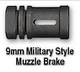 RRA 9mm Military Style Muzzle Brake (1/2x36 Thread) - 9mmAR