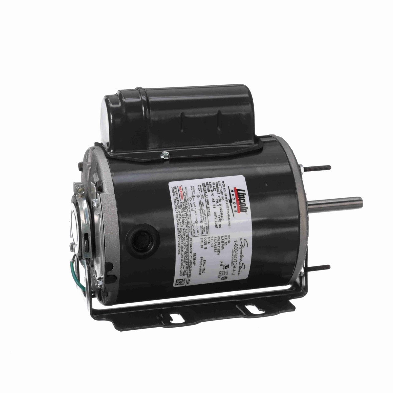 Leeson 0.33 HP Agricultural Motor, 1 phase, 1200 RPM, 115/230 V, 48Z ...