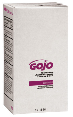 Gojo RICH PINK Antibacterial Lotion Soaps, Citrus, Bag-in-Box, 5,000 mL ...