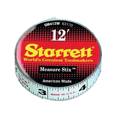 L.S. Starrett Measure Stix Steel Measuring Tapes, 3/4 in x 6 ft (1 EA / EA)