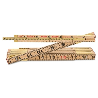 Crescent/Lufkin Red End Extension Rulers, 8 ft, Wood, 1 Scale (1 EA / EA)