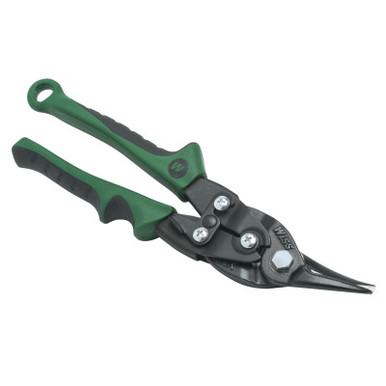 Edge Compound Action Snips, Straight Handle, Cuts Right, Green (6 EA / PK)