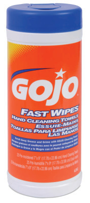 Gojo FAST WIPES Hand Cleaning Towels, Citrus, Wet Wipe Canister (6 PA/EA)
