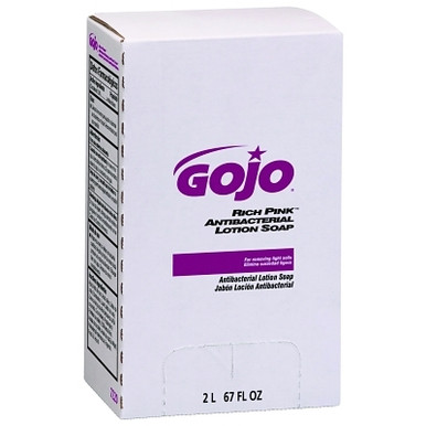 Gojo RICH PINK Antibacterial Lotion Soap, Citrus, Bag-in-Box, 2,000 mL ...