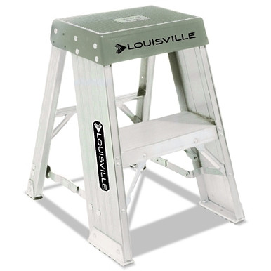 Louisville Ladder AY8000 Series Aluminum Step Stand, 2 ft x 18 in, 300 ...
