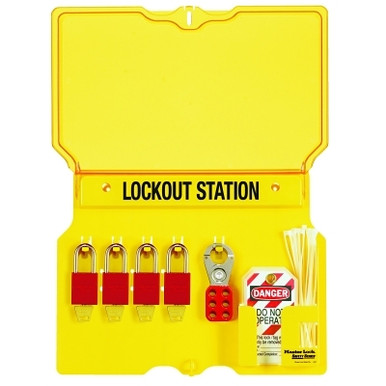 Safety Series Lockout Stations with Key Registration Card, 22in ...