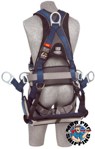ExoFit Tower Climbing Harnesses, Front & Back D-Rings, Medium (1 EA)
