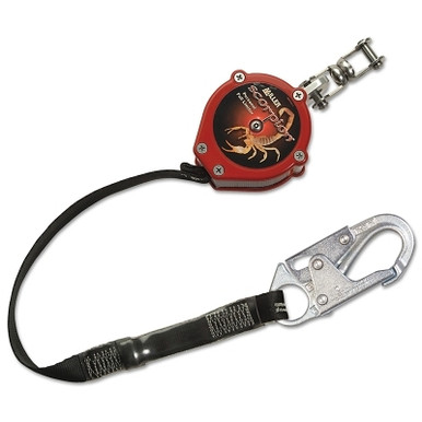 Scorpion Fall Limiter, Stainless Swivel Shackle/Steel Snap Hook, 9 ft ...