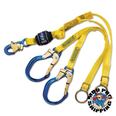 WrapBax2 Tie-Back Shock Absorbing Lanyards, 6 ft, Self-Locking Snap ...