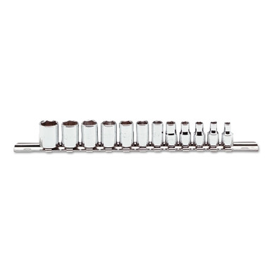 Proto Torqueplus 12 Piece Metric Socket Sets, 1/4 in, 6 Point (1 SET / SET)
