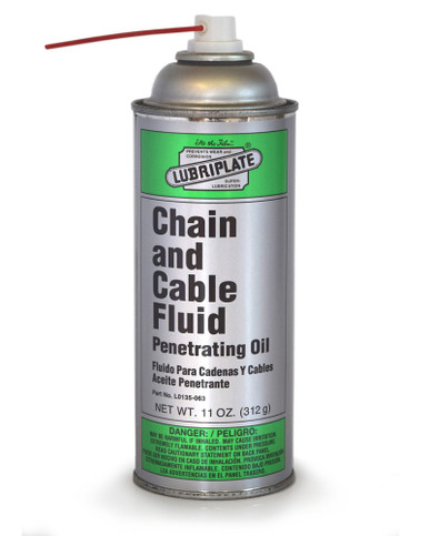 LUBRIPLATE CHAIN & CABLE FLUID, 11 oz. Aerosol, (1 CAN/EA)