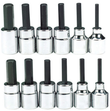 Stanley Products 12 Piece Hex Bit Socket Sets, 3/8 in, Metric (1 EA/BOX)