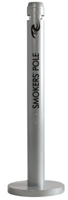 Newell Rubbermaid Smokers' Poles, 41 in h, Silver Metallic (1 EA/BOX)