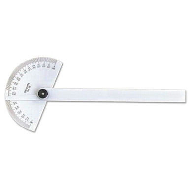 L.S. Starrett Steel Protractors, Round Head, 6 in (1 EA / EA)