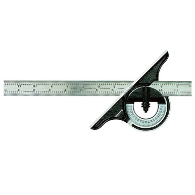 L.S. Starrett 490 and 491 Series Reversible Bevel Protractor, 12 in ...
