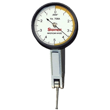 L.S. Starrett 708 Series Dial Test Indicators, 0-5-0 Dial, 0.01 in ...