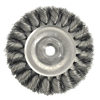 Weiler Standard Twist Knot Wire Wheel, 3 in D x 3/8 in W, .014 in Steel ...