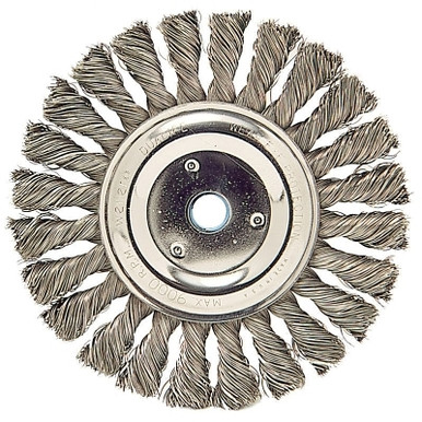 Weiler Cable Twist Knot Wire Wheel, 4 in D x 1/4 in W, .02 in Steel ...