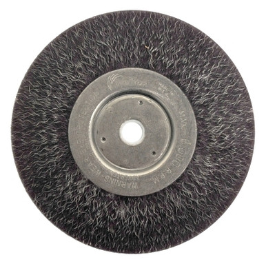Weiler Polyflex Narrow Face Crimped Wire Wheel, 6 in D, .014 Steel, 5/8 ...