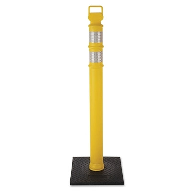 Delineator Post, 45 in, 10 lb Base, Polyethylene/Recycled Rubber ...