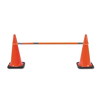 Safety Cone Bar, Retractable, 5' to 9', Hard Plastic, 3-3" Reflective ...