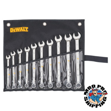 10 Piece Combination Wrench Set, Metric, Polished Chrome, 13 Offset Box ...