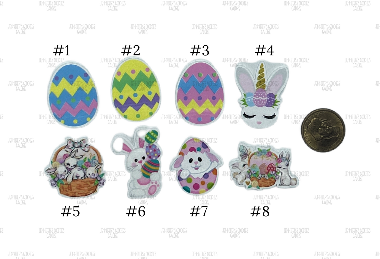 Easter Bunny Resins, Planar Resins, Cabochons, Flat Back, Bunny, Easter ...