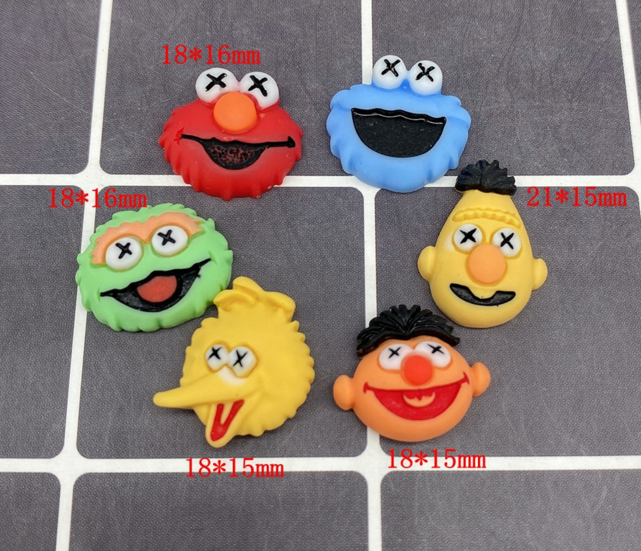 Sesame Street Flat Back Resin, Cabochons, Cartoon Resins, DIY Flatback ...
