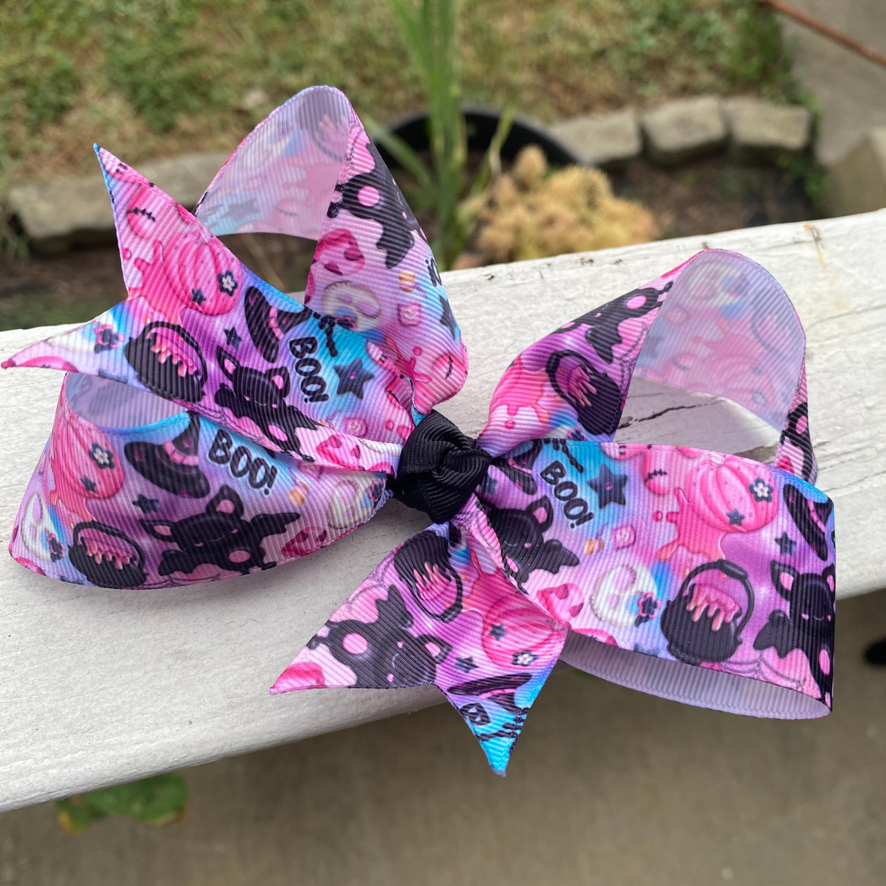 Halloween Ribbon, BOO!, Cute Bats, Mummy Ribbon, Bats, Pink Ombre ...