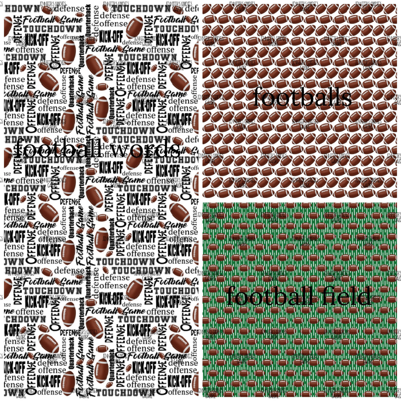 8x11", Football Synthetic Leather, Custom Leather Sheets, Football ...
