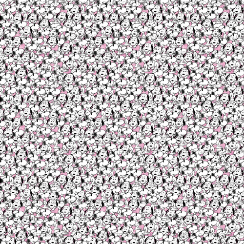 8x11", Snoopy on Pink Synthetic Leather, Character Fabric Sheet, Custom ...
