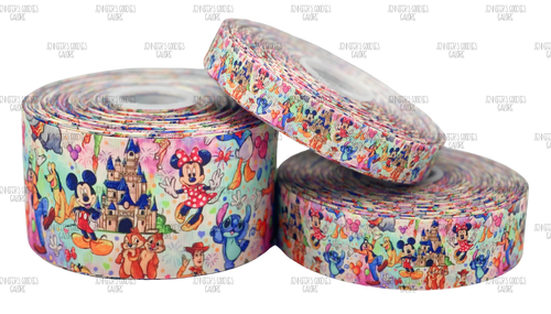 Disney Ribbon, WDW Ribbon, Castle Ribbon, Disney Characters, Mickey and ...