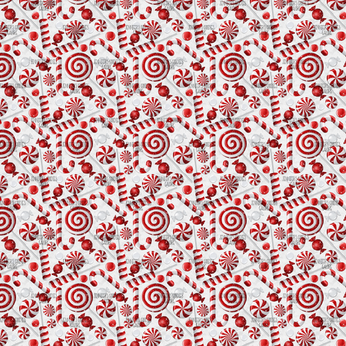 8x11", Candy Cane Leather, Custom Printed Leather, Christmas Leather ...