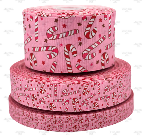 Christmas Ribbon, Candy Cane Ribbon, Pink Ribbon, Holiday Ribbon ...