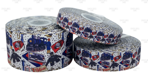 Polar Express Ribbon, Christmas Ribbon, Train Ribbon, Believe Ribbon ...