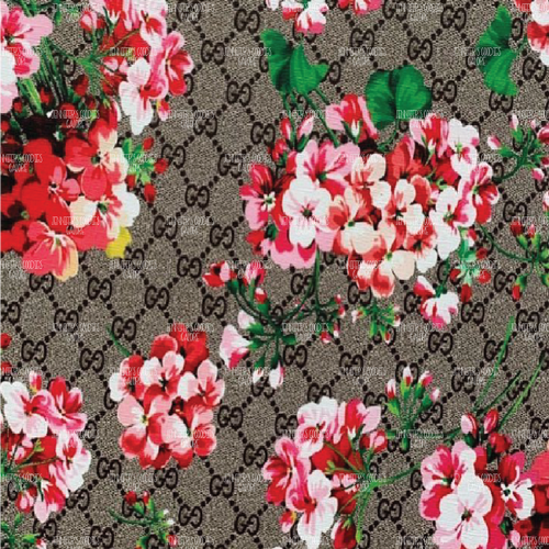 8x11", Gucci Synthetic Leather, Custom Printed Leather, Red Floral ...